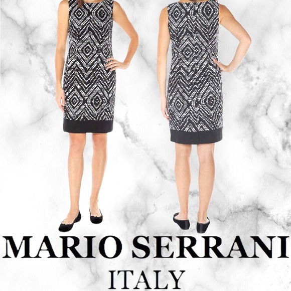 Mario Serrani | Dresses | Mario Serrani Sleeveless Black And White ...